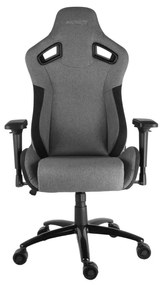 Herní židle IRON XXL — látka, černá / šedá, nosnost 140 kg
