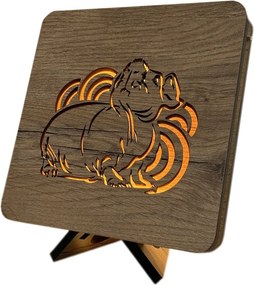 Li-Go "Skinny morče" lampa 19x19 cm provedení povrchu: jedle