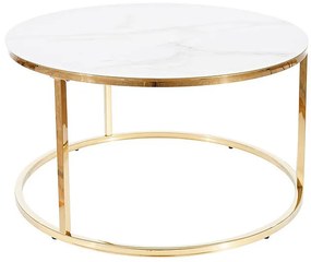 Konferenční stolek Shayna (bílá + zlatá). 1050790