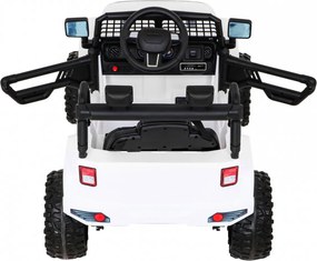 Ramiz Autíčko Jeep Dark Night na baterie pro děti bílé + pomalý start + EVA kola + LED audio