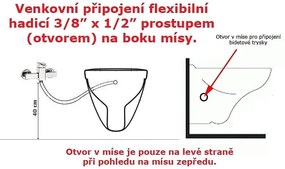 Creavit TP325, závěsné WC s integrovaným bidetem, TP325