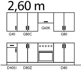 Kuchyňská linka 260 Linea