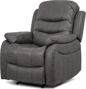 Polohovací křeslo, šedá, látka, TV-4086 GREY