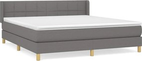 Box spring postel s matrací tmavě šedá 160x200 cm textil 3130282