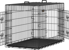 Klec pro psa MAX, skládací, 122x76x81cm, černá Feandrea