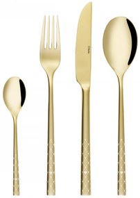 Sada příborů 16 ks – Living PVD Champagne – Laser Glamour Love - 107076