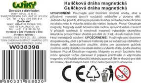 WIKY Kuličková dráha magnetická / 74 dílků / plast / od 3 let