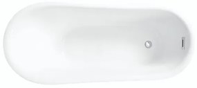 Besco Akrylátová volně stojící vana Calima Glam G 170x74 Barva: Bílá/grafit, Rozměry (cm): 170x74, Typ a barva výpustě: Click-Clack s přepadem, chrom
