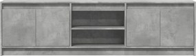 TV skříňka s LED betonově šedá 180x34x50 cm kompozitní dřevo 3307915