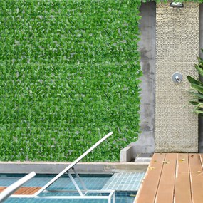Outsunny Umělý živý plot Soukromí Živý plot Terasa Nástěnná dekorace Nástěnná dekorace Světle zelená 300 x 150 cm | Aosom