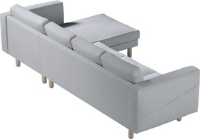 Potah na pohovku IKEA Norsborg 4-místná se šezlongem barva šedá látka pletený vzor