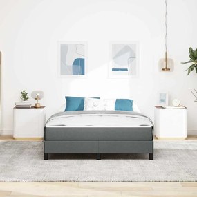 Postel s boxspringem Tmavě šedá 160 x 200 cm textil 3398501