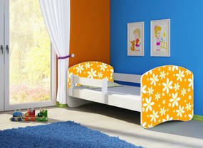 Dětská postel - Oranžová sedmikráska 2 180x80 cm bílá
