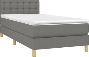 Box spring postel s matrací tmavě šedá 80 x 200 cm textil 3140890
