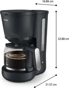Philips 3000 series HD7411/90 černá / Kávovar na překapávanou kávu / 1