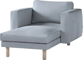 Potah na IKEA Norsborg šezlong s loketními opěrkami barva modrá látka pletený vzor