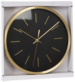 Nástěnné hodiny GOLACK 25 cm černé/zlaté