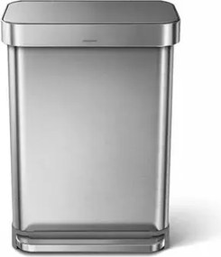 Simplehuman Pedálový odpadkový koš  – 55 l / matná ocel / FPP / kapsa