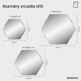 Atypické zrcadlo do koupelny s LED osvětlením G10