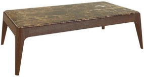 Tmavě hnědý mramorový konferenční stolek Miotto Marano 140 x 75 cm