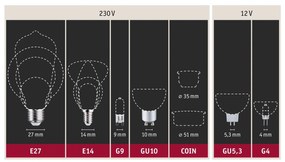 Paulmann E14 2,6W 825 LED kapková žárovka zlatá