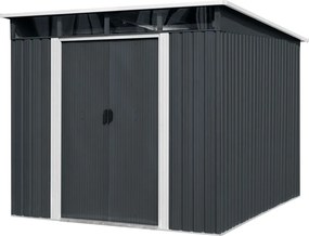 Riwall PRO RMSP 9x8 Anthracite LUX - zahradní domek kovový 2,4 x 2,8 m s pultovou střechou antracit