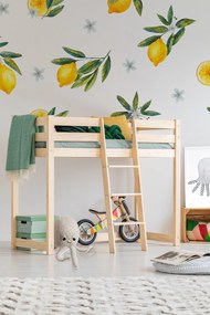 Adeko Vyvýšená dětská postel CLPA Velikost postele: 180x90 cm Barva: dekor přírodní dřevo přírodní