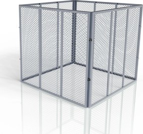 Juskys Kovový kompostér na zahradní odpad Barva: stříbrná, Objem: 450 l