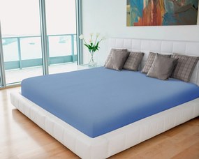 Polášek froté prostěradlo 180x200cm, nebesky modré