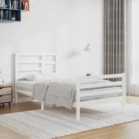 Rám postele bílý masivní dřevo 90 x 200 cm,  3105846 HangarStore.cz