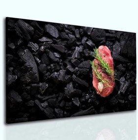 Obraz do kuchyně steak Velikost (šířka x výška): 90x60 cm