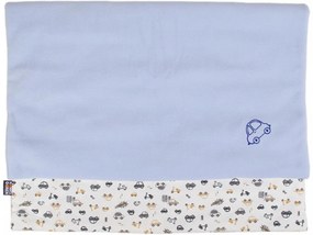Kaarsgaren Zateplená modrá dětská deka 70x100 cm smetanová autíčka