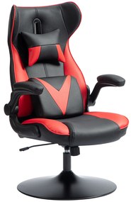 Herní židle Vinsetto s houpací funkcí, ergonomická židle k počítači, výškově nastavitelná kancelářská židle, otočná kancelářská židle s hlavovým a be…