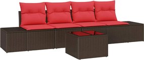 Set pohovek 5 ks Hnědá polyratan 3346934