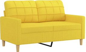 2dílná sedací souprava s poduškami světle žlutá textil 3201279