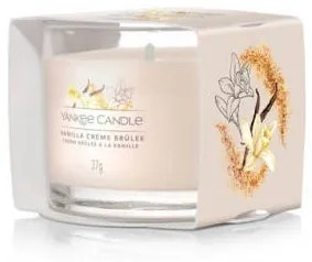 Yankee Candle Votivní svíčka ve skle Vanilla Creme Brulee, 37g