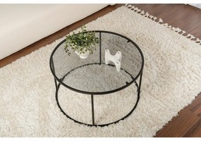 Konferenční stolek Black s tmavým sklem, 80 cm