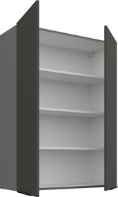 ARIA pi | horní skříňka 80 G-108 2F policová | 80 cm | EXTRA VYSOKÁ | ANTI FINGERPRINT povrch | antracit/šedá grafit