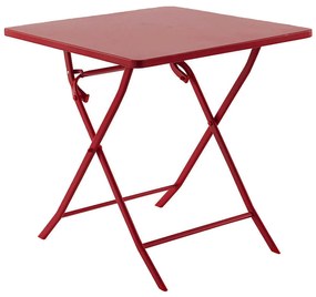 Hesperide skládací kovový zahradní stůl Greensboro 70x70x71cm červený