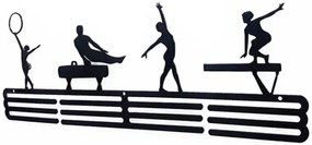 Walenty-dovolená výrobce od 16.4.-26.4.24 Kovový nástěnný věšák na medaile Sportovní Gymnastika 3 rozměry, různé barvy Barva: černá, Rozměr: Délka 40cm