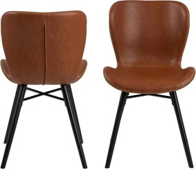 ACTONA GROUP Jídelní židle BATILDA hnědá PU retro tmavé dřevo H000019037