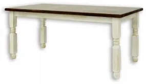 Jídelní stůl z masivu MES 01 A 80x120 s hladkou deskou - výběr moření, 01Moření K01 - světlá borovice, 02Moření horní desky K03 - bílá patina 0
