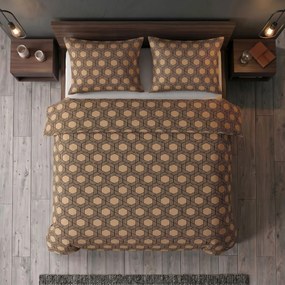 Saténové povlečení LUXURY COLLECTION CARERO béžové - 1x 140/220, 1x 70/90cm