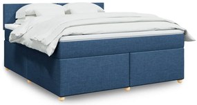 Box spring postel s matrací modrá 180x200 cm textil 3289058