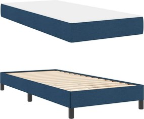 Postel s boxspringem Modrá 90 x 190 cm textil 3398457