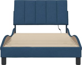 Rám postele bez matrací Hanko modrá 100x200 cm textil 3310446
