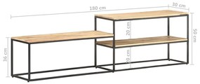 vidaXL TV stolek 180 x 30 x 50 cm hrubé mangovníkové dřevo