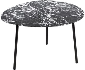 Time for home Černý mramorový konferenční stolek Métis 51 cm