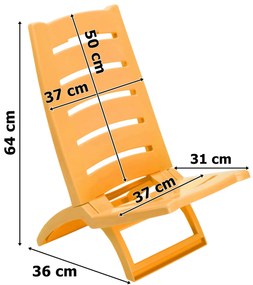 Plážové křeslo Tirreno žluté