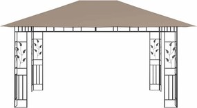 Altán s moskytiérou 4 x 3 x 2,73 m taupe 180 g/m² 312252